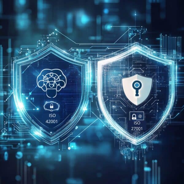 ISO 42001 vs ISO 27001: Balancing AI Ethics & Data Security | Zertia ISO 42001 vs ISO 27001: Balancing AI Ethics & Data Security | Zertia
